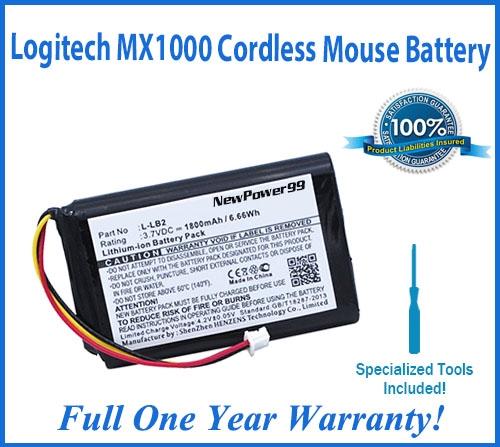 Logitech MX1000 Battery Replacement Kit - Extended Life — NewPower99.com